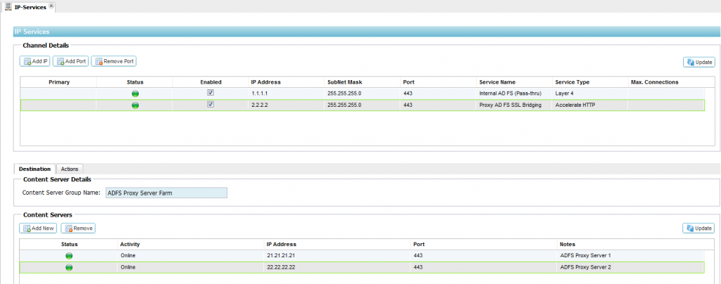 Load balance ADFS – Edgenexus App Store